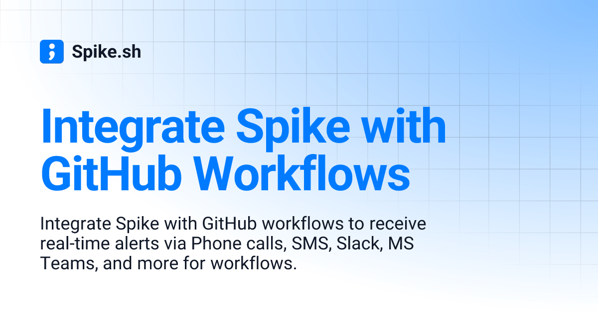 Integrate Spike with GitHub Workflows | Spike.sh